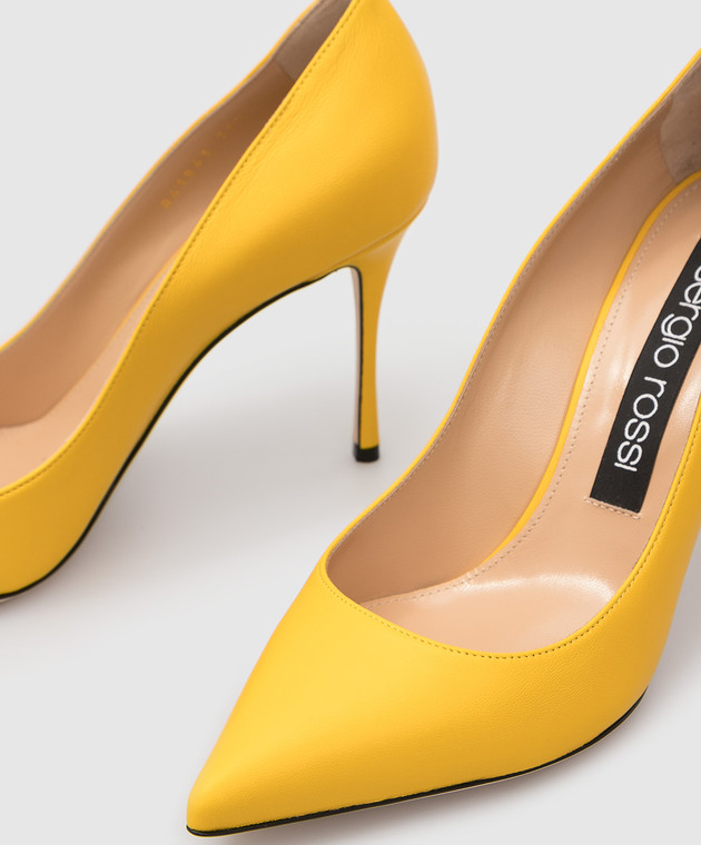 Sergio Rossi - Godiva yellow leather pumps A43843MAGN05 - buy with ...
